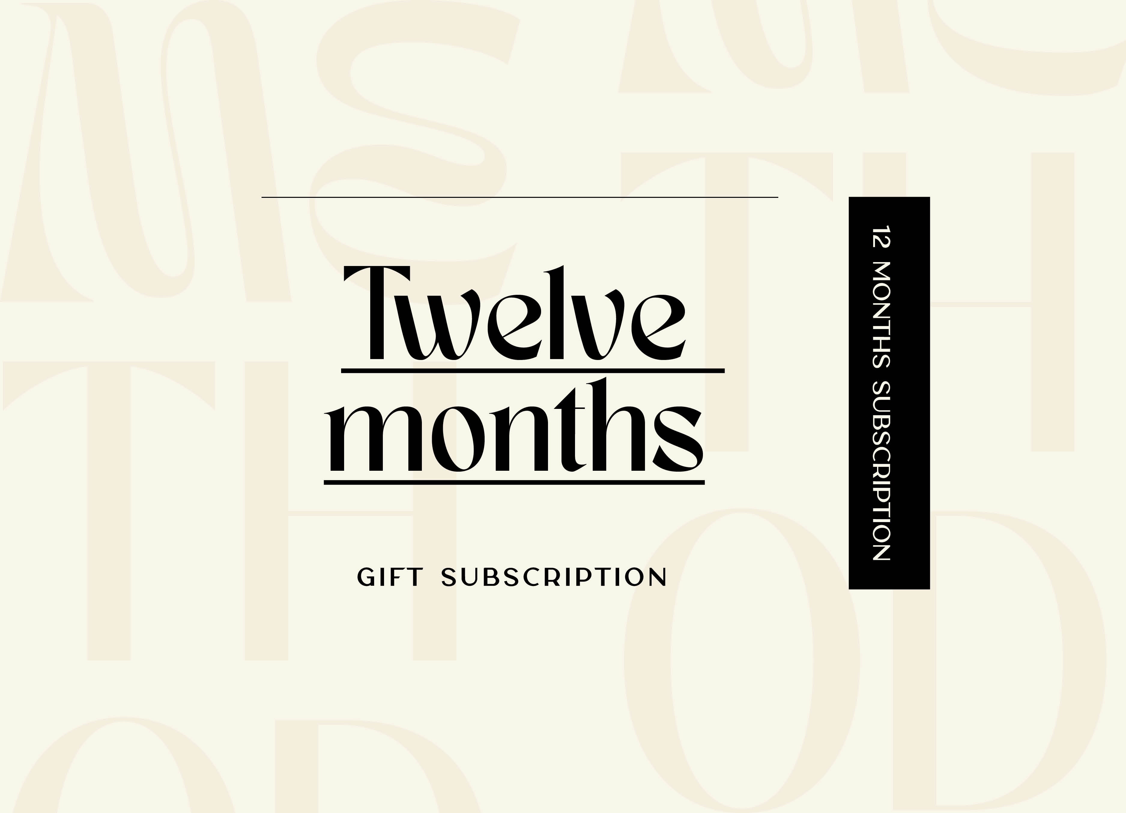 Twelve Month Gift Subscription – Method Coffee Roasters
